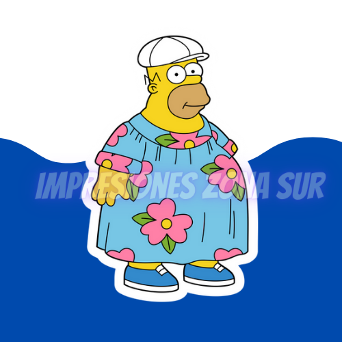 Los simpsons - Homero vestido de flores
